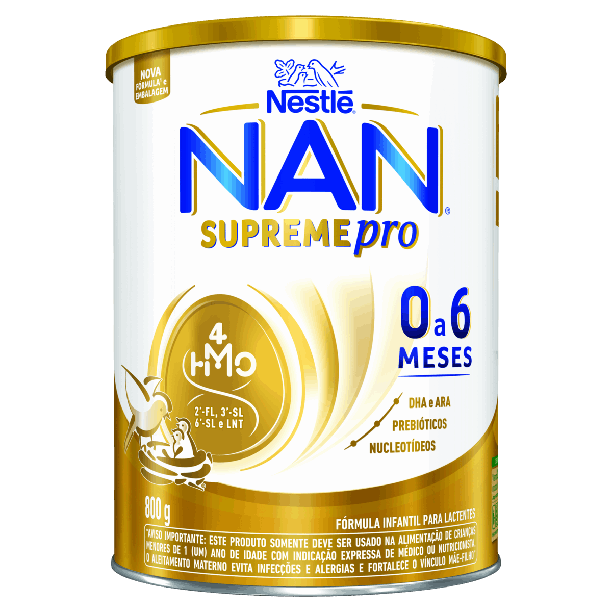 Fórmula Infantil para Lactentes Nan Supreme Pro 0 a 6 Meses Lata 800g ...
