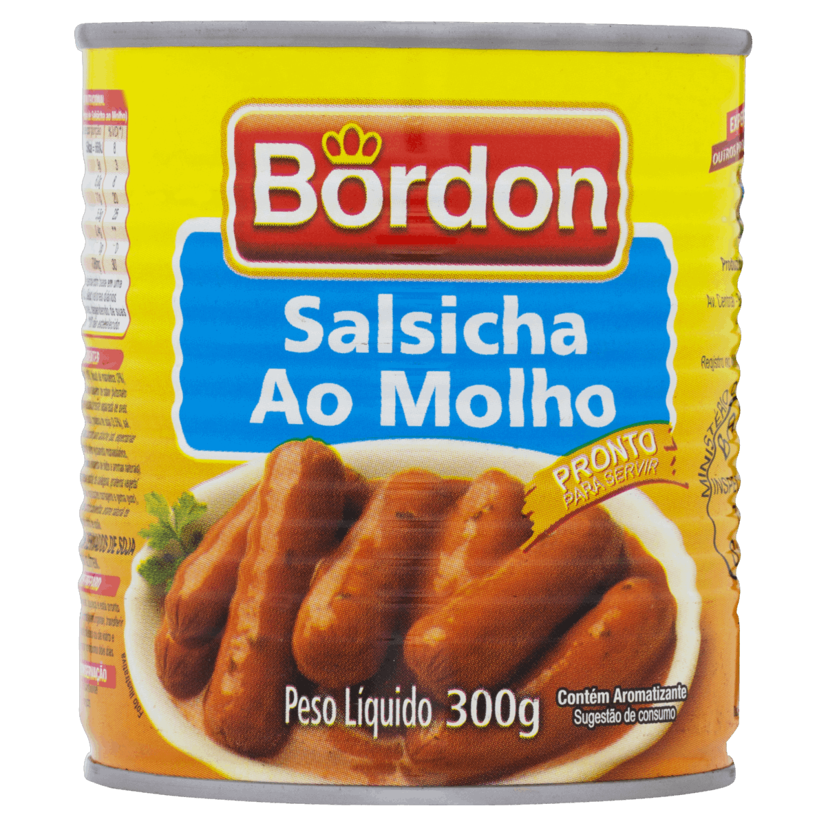 Salsicha ao Molho Bordon Lata 300g - giassi - Giassi Supermercados