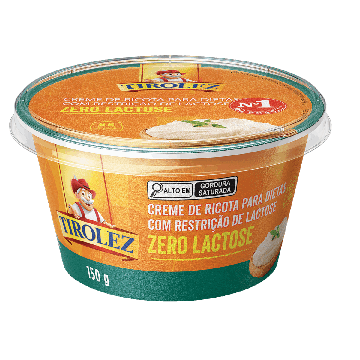 Creme de Queijo Ricota Zero Lactose Tirolez Pote 150g - giassi - Giassi ...