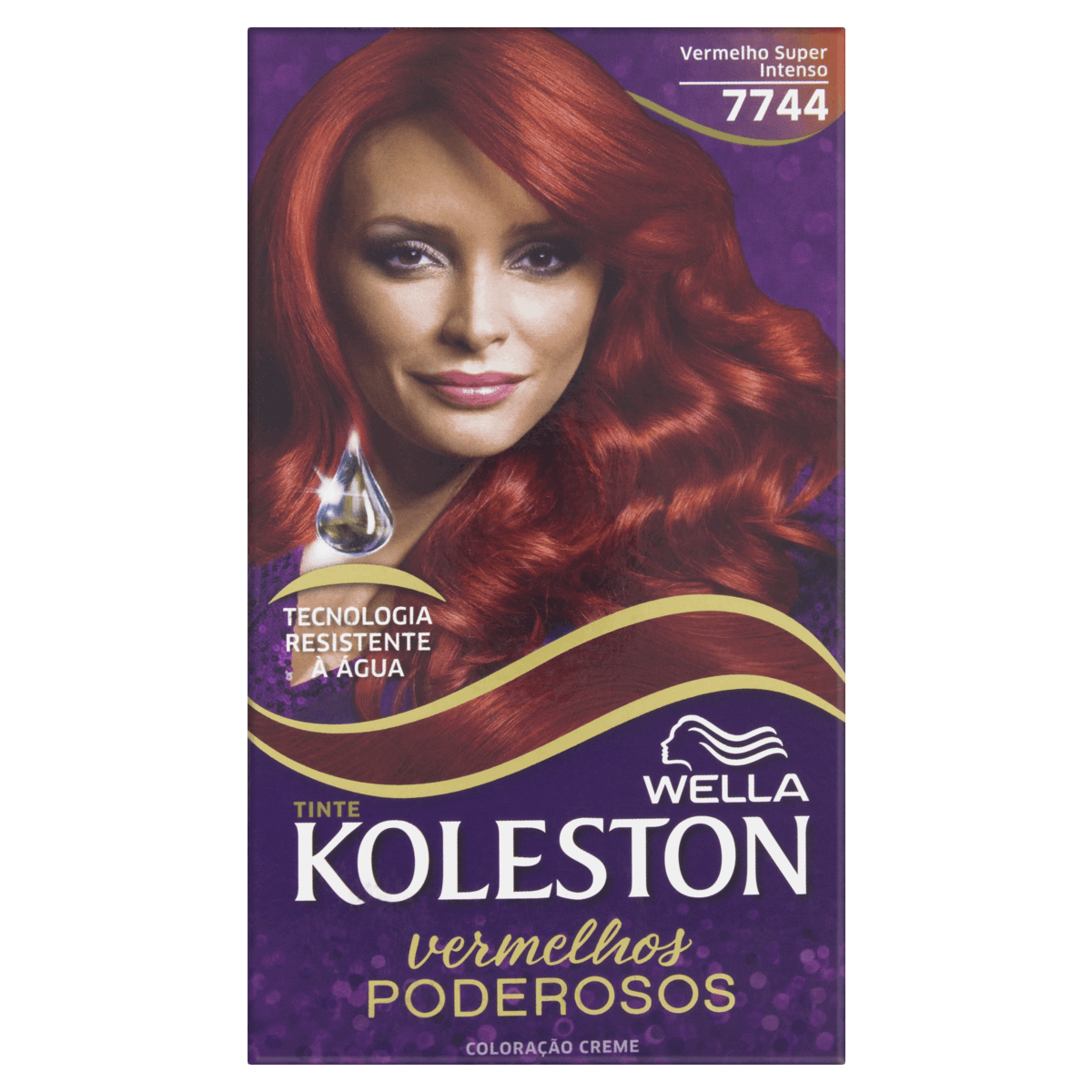Kit Coloração Creme 7744 Vermelho Super Intenso Wella Koleston ...
