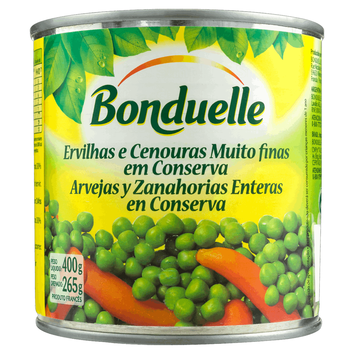 Ervilha e Cenoura em Conserva Bonduelle Lata 265g - giassi - Giassi ...