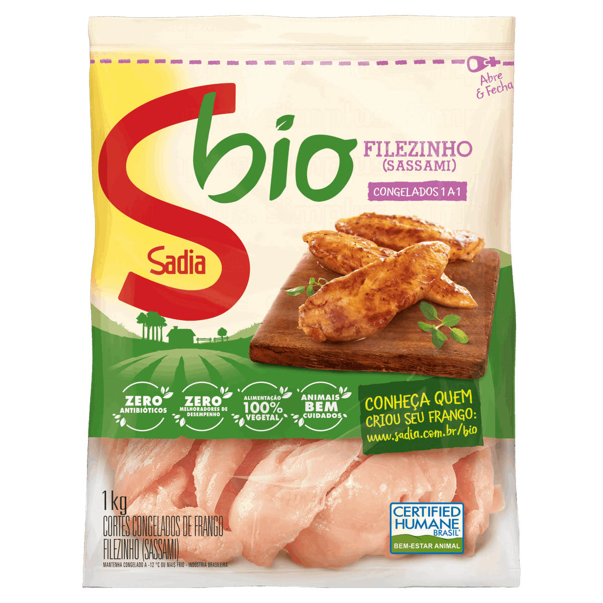 Filezinho Sassami de Frango Congelado Sadia Bio 1kg - giassi - Giassi Supermercados
