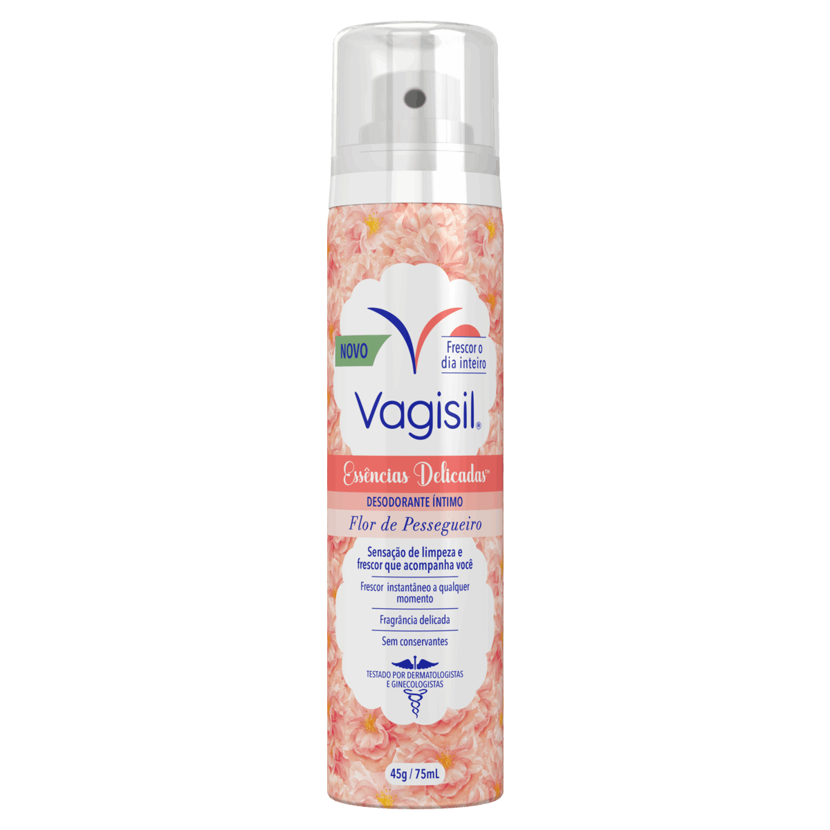 Desodorante Íntimo Spray Flor de Pessegueiro Vagisil Essências ...