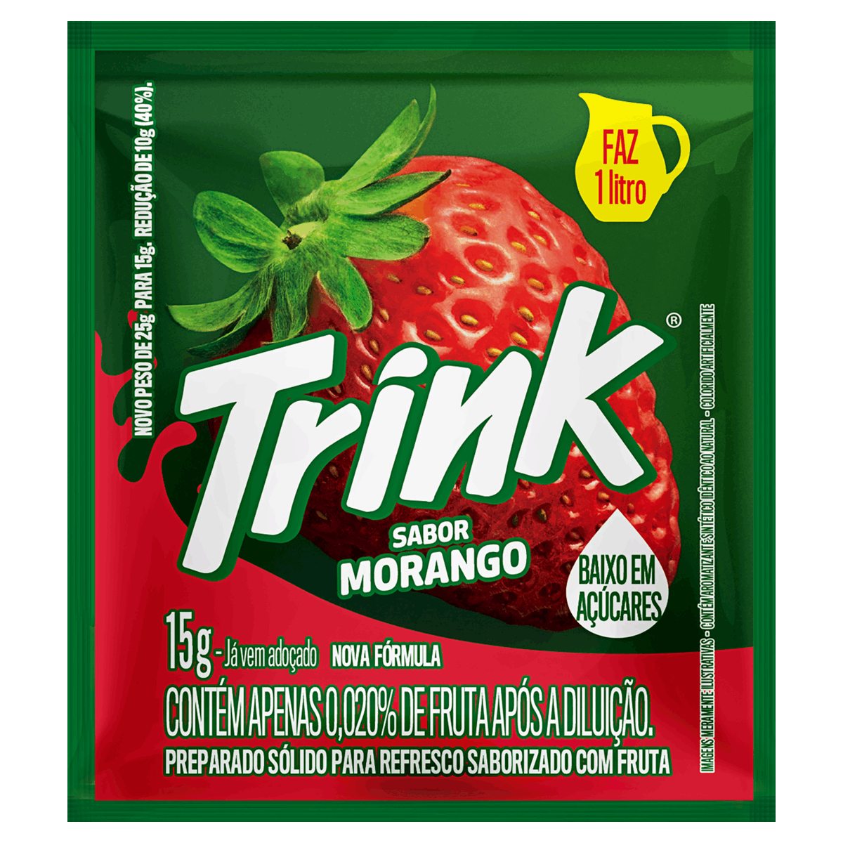 Refresco em Pó Morango Trink Pacote 15g - giassi - Giassi Supermercados
