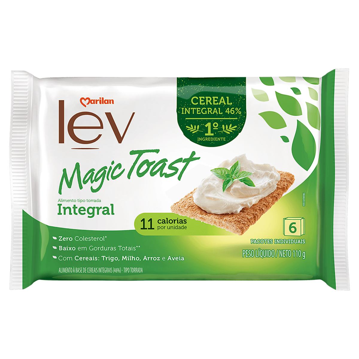 Torrada Integral Marilan Lev Magic Toast Pacote 110g 6 Unidades ...