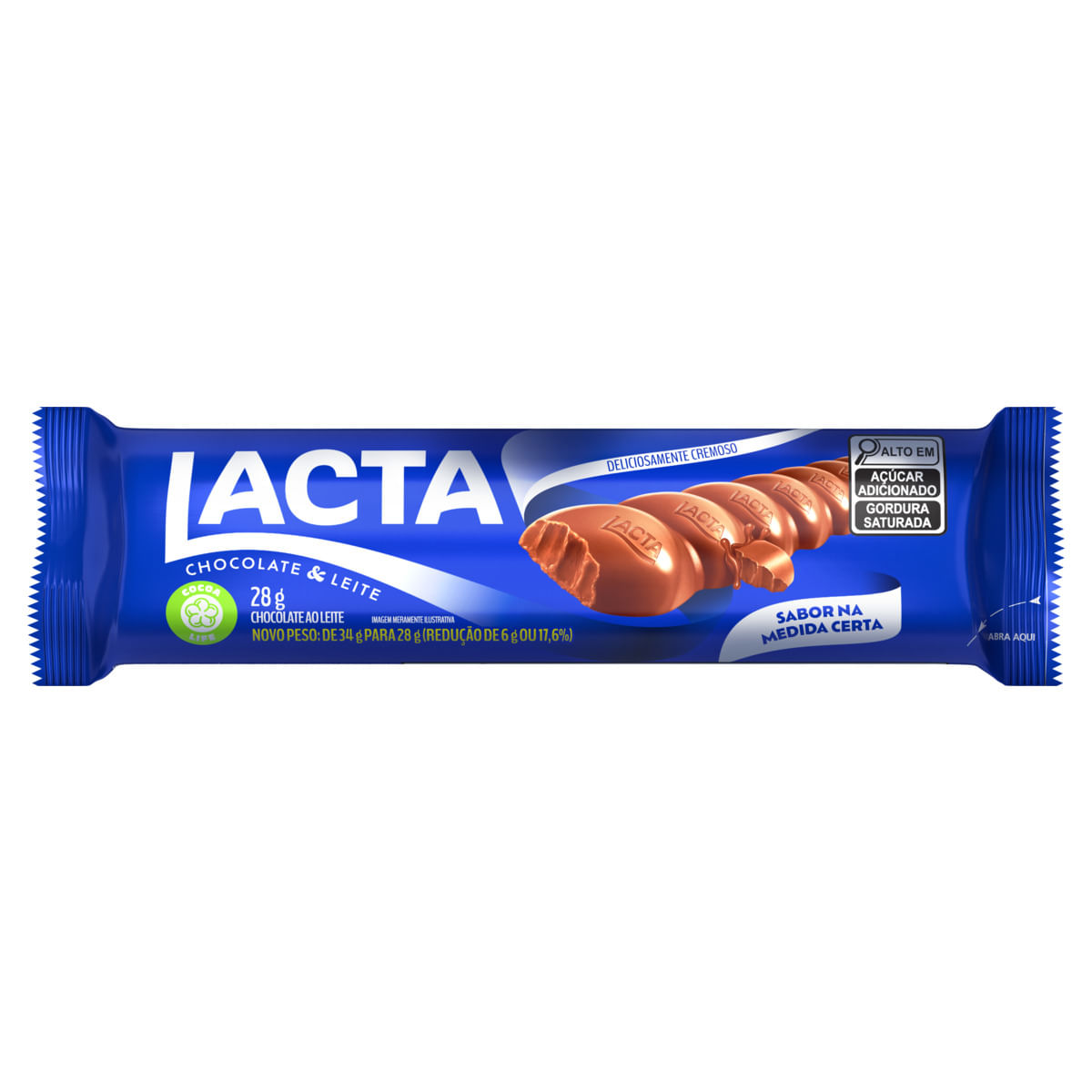 Chocolate ao Leite Lacta Pacote 28g - giassi - Giassi Supermercados