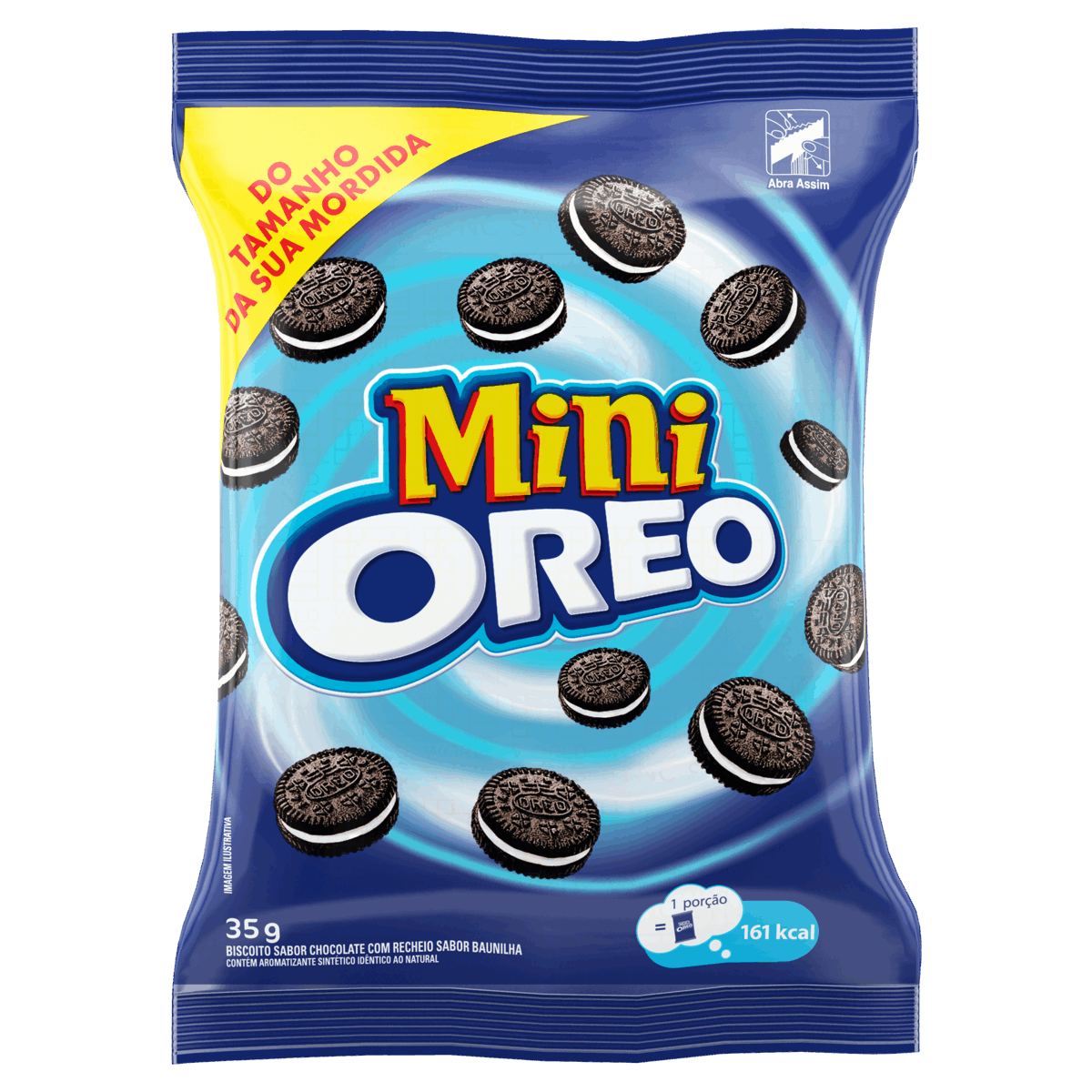 Mini Biscoito Chocolate Recheio Baunilha Oreo Pacote 35g - giassi ...