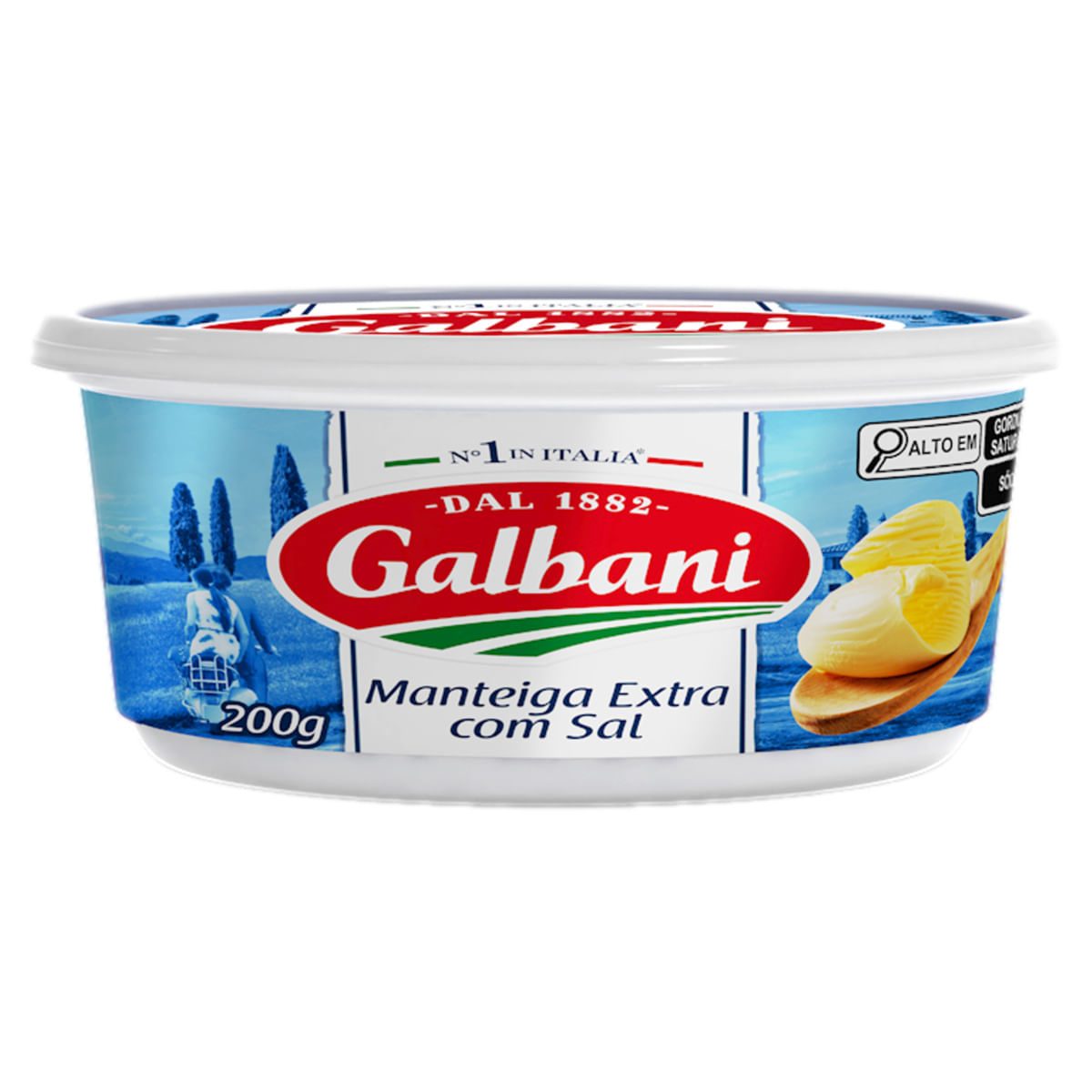 Manteiga Extra com Sal Galbani Pote 200g - giassi - Giassi Supermercados