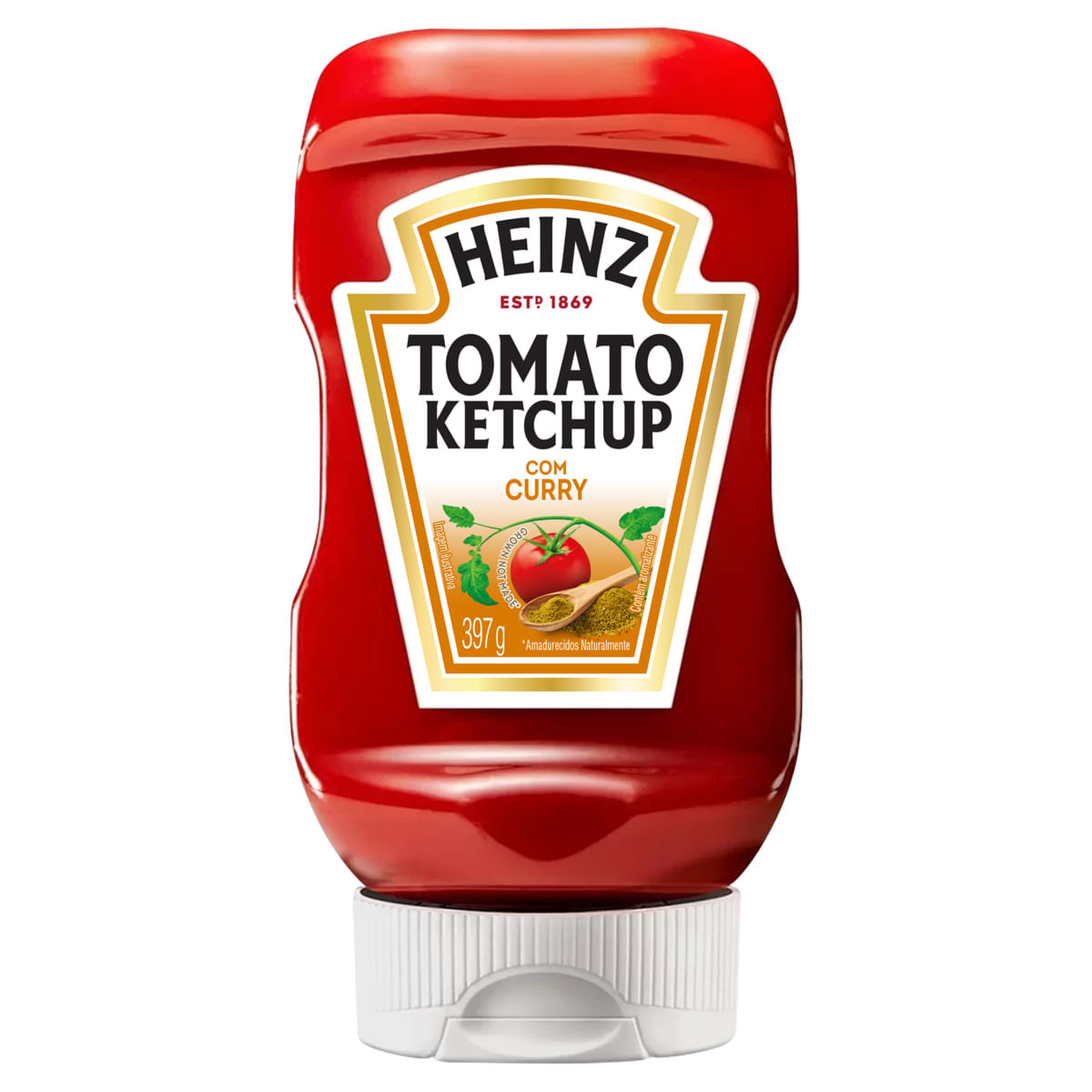 Ketchup com Curry Heinz Squeeze 397g - giassi - Giassi Supermercados